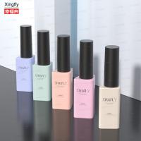 China 12ml Custom Triangle Wholesale Empty UV Nail Gel Polish Bottles With Brush Cap for sale