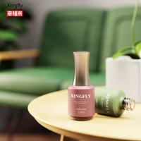China 15ml Empty Gel Nail Polish Bottle Packaging Nail Bottle White Cap Brush for sale