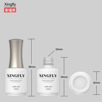 China 15ml Empty Gel Nail Polish Bottle Packaging Nail Bottle White Cap Brush for sale