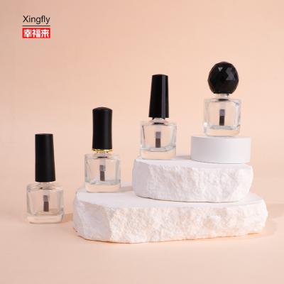 China 8ml Empty Glass Oversized Unique Gel Nail Polish Bottles With Cap Brush for sale