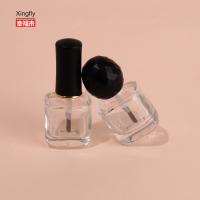 China 8ml Empty Glass Oversized Unique Gel Nail Polish Bottles With Cap Brush for sale