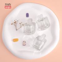 China Custom 8ml Unique Clear Empty Gel Glass Gel Nail Polish Bottles With Cap Brush for sale