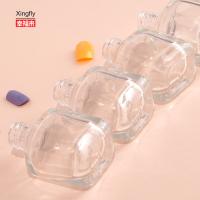 China 8ml Empty Glass Oversized Unique Gel Nail Polish Bottles With Cap Brush for sale