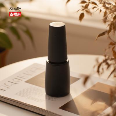 China 15ml Round Glass Nail Polish Bottle With Black Cap UV Gel Empty Gel Polish Set for sale