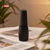 China 15ml Round Glass Nail Polish Bottle With Black Cap UV Gel Empty Gel Polish Set for sale