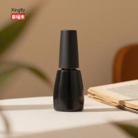 China 15ml Round Glass Nail Polish Bottle With Black Cap UV Gel Empty Gel Polish Set for sale