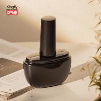 China 17ml Nail Polish Bottle Custom Color UV Gel Empty Glass Vial With Brush Stained Glass Design for sale