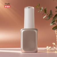 China Customized Logo 19ml Square Glass Bottle For Cosmetics Packaging Gel Nail Polish Oil for sale