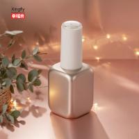 China Customized Logo 19ml Square Glass Bottle For Cosmetics Packaging Gel Nail Polish Oil for sale