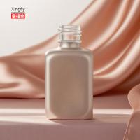 China Customized Logo 19ml Square Glass Bottle For Cosmetics Packaging Gel Nail Polish Oil for sale