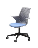 China OEM & ODM Plastic Office Chairs With 360 Swivel Writing Pad for sale