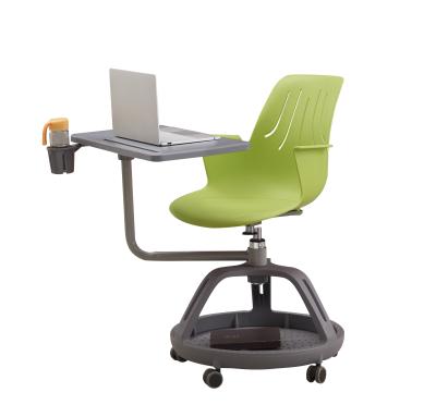 China ABS Plastic Training Room Tables And Chairs H680*W450*D400mm With Writing Pad for sale