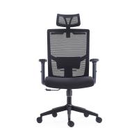 China ODM Black Ergonomic Mesh Swivel Office Chair With Coat Hanger for sale