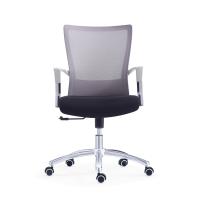 China Modern Office Furniture Middle Back Mesh Back Fabric Seat Swivel Office Chair for sale