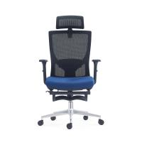 China Modern MID Back Ergonomic Mesh Back Fabric Seat Swivel Office Chair With Up & Down Adjustable Lumbar Support for sale