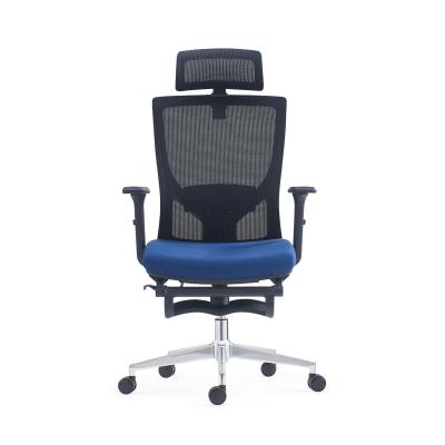 China Modern MID Back Ergonomic Mesh Back Fabric Seat Swivel Office Chair With Up & Down Adjustable Lumbar Support for sale