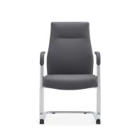China PU Pad Armrest Leather Office Swivel Chair Office Visitor Chair Chrome Steel Frame for sale