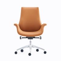 China Customization PU Leather Office Swivel Chair 350 Chrome Base for sale