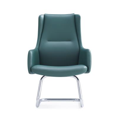 China Luxury Comfortable Leather Executive Visitor Chair chrome steel frame for sale