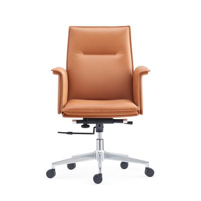 China MID Back Leather Executive Desk Chair PU Manager Office Chair for sale