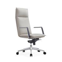 China High Back Genuine Leather Executive Chair 5 Position Sychron Mechanism for sale