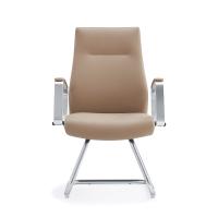 China MID Back Cow Genuine Leather Office Swivel Chair For Executive Visitor for sale