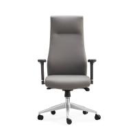 China Comfortable Authentic Leather Rolling Office Chair High Density Foam for sale