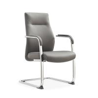 China 68*64*114 Genuine Leather Office Chair Chrome Steel Frame for sale