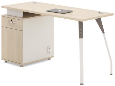 China E0 E1 Board Wooden Office Computer Table With Steel Bracket Feet for sale