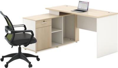 China Modern Panel Office Standing Computer Table MDF Board With Vice Desk for sale
