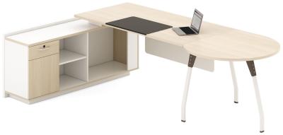 China MDF Board Office Executive Table Office Manager Table With Steel Leg for sale