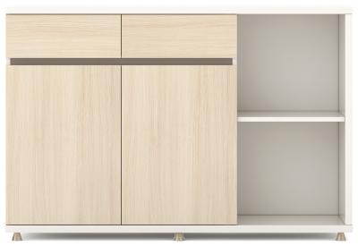 China E1 Grade MFC Melamine Office Furniture Office File Storage Cabinet 1.2M 2 Doors for sale
