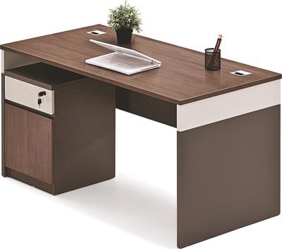 China 1.2 / 1.4M Wooden Office Computer Table E1 Grade MFC Desktop Computer Table for sale