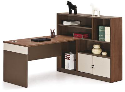 China E1 Grade Panel Computer Table With File Cabinet 1.5 / 1.7M for sale