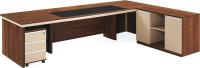 China High Density Foam Inside Executive Wooden Office Table 2.8m / 3.2m for sale
