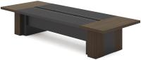 China Modern Luxury 3.8M Office Meeting Table And Chairs Wooden Melamine Board for sale