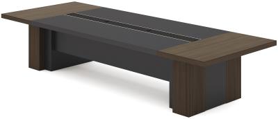 China Modern Luxury 3.8M Office Meeting Table And Chairs Wooden Melamine Board for sale