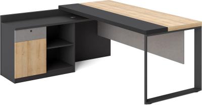 China 1.6M / 1.8M Luxury Contemporary Executive Desk With Metal Legs for sale