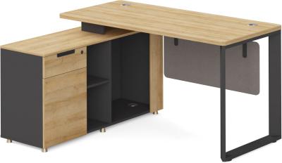 China Bali Furniture 1.4M Melamine Office Desk With Metal Legs For Office for sale
