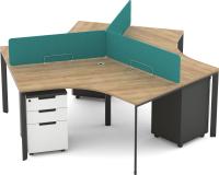 China Modern Three Seats Office Conference Table Dividers Wooden for sale