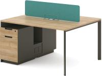 China Melamine Board Office Table Cubicle Partition 1.2M / 1.4M for sale