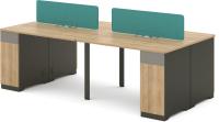 China 2.4M / 2.8M Table Partition Divider Wooden With Four Seats for sale