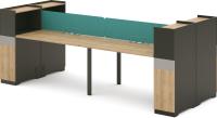 China 2.6M / 3M Office Table Cubicle Partition Melamine Table Partition Divider for sale