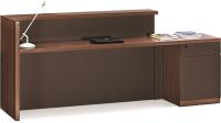 China 1.8M / 2.4M Modern Wood Reception Desk ISO9001 Certification for sale