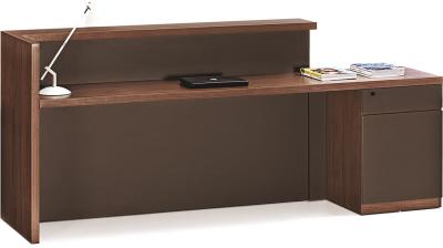 China 1.8M / 2.4M Modern Wood Reception Desk ISO9001 Certification for sale
