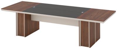 China 3M Wooden Office Meeting Table And Chairs Modern Panel Furniture for sale
