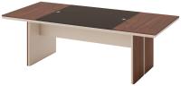 China 2.4 M Office Meeting Table And Chairs Melamine Board Meeting Table Chairs for sale