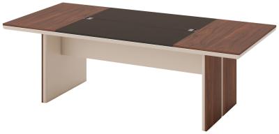 China 2.4 M Office Meeting Table And Chairs Melamine Board Meeting Table Chairs for sale