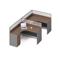 China L2860*W1430*H1100mm Table With Partition Office Double Seats for sale