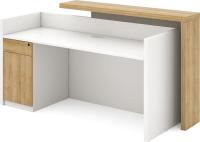 China 1.8M Reception Desk With Counter OEM ODM Melamine Faced Board for sale